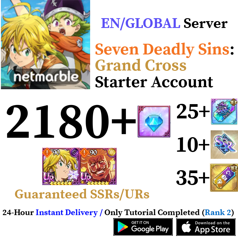 [GLOBAL] [INSTANT] 2180+ Diamonds Seven Deadly Sins 7DS Grand Cross St ...