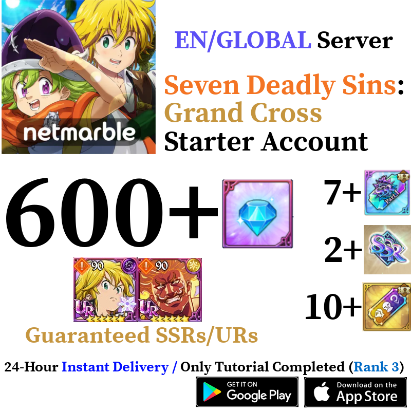 [GLOBAL] [INSTANT] 600+ Diamonds Seven Deadly Sins 7DS Grand Cross Sta ...