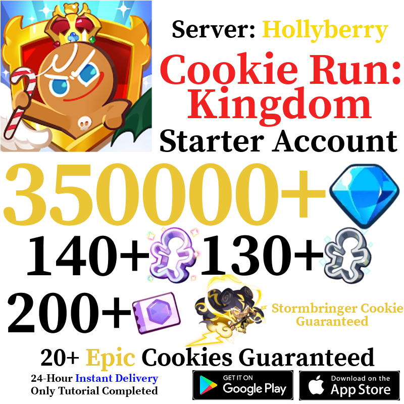 [GLOBAL/Hollyberry][INSTANT] 350,000 Gems + Stormbringer Cookie | Cook ...