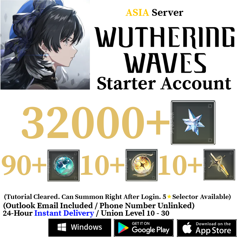 [ASIA/AS] [INSTANT] 7000-32000 Astrite, 100+ Tides Wuthering Waves Sta ...