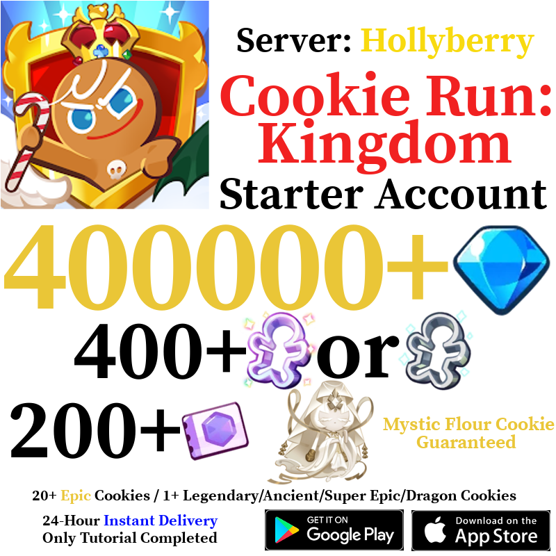 [GLOBAL/Hollyberry][INSTANT] 400,000 Gems + Mystic Flour Cookie + Rand ...