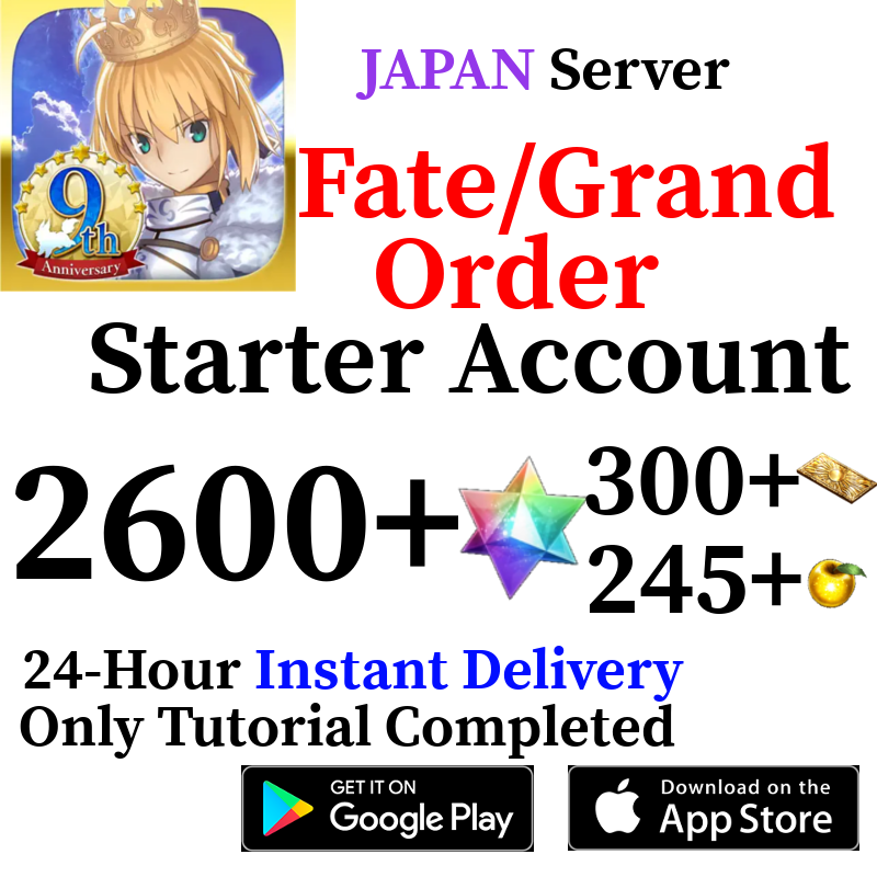 [JP] INSTANT (Fuyuki) 2600+ SQ Fate Grand Order FGO Starter Reroll Acc – Skye1204 Gaming Shop