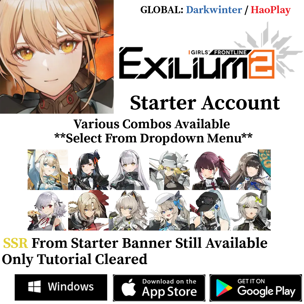 [GLOBAL - Darkwinter / HaoPlay] SSR Combo GFL2 GIRLS' FRONTLINE 2: EXI ...